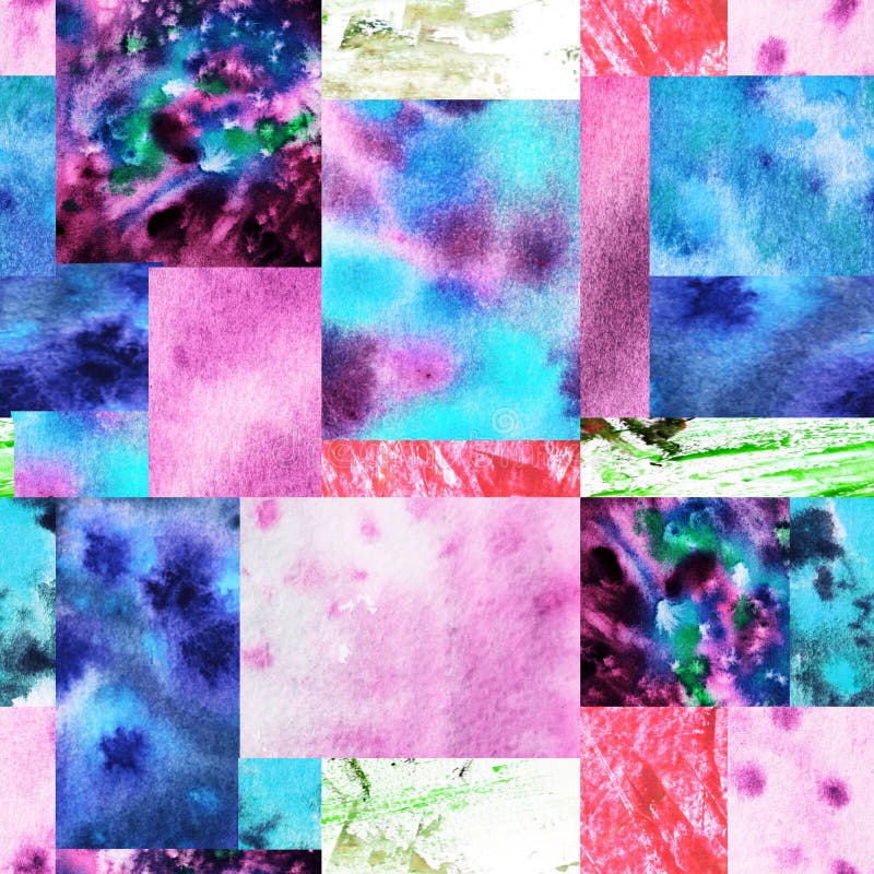 Pink Blue Patchwork Background Stock Illustration - Illustration of ...