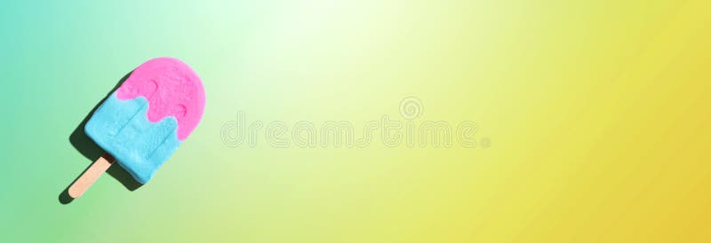Pink and Blue Popsicle with Shadow Stock Image - Image of cream, flat ...