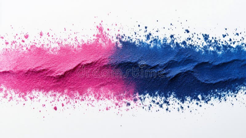 Pink and Blue Powder Spilled in a Wave Pattern Stock Illustration ...