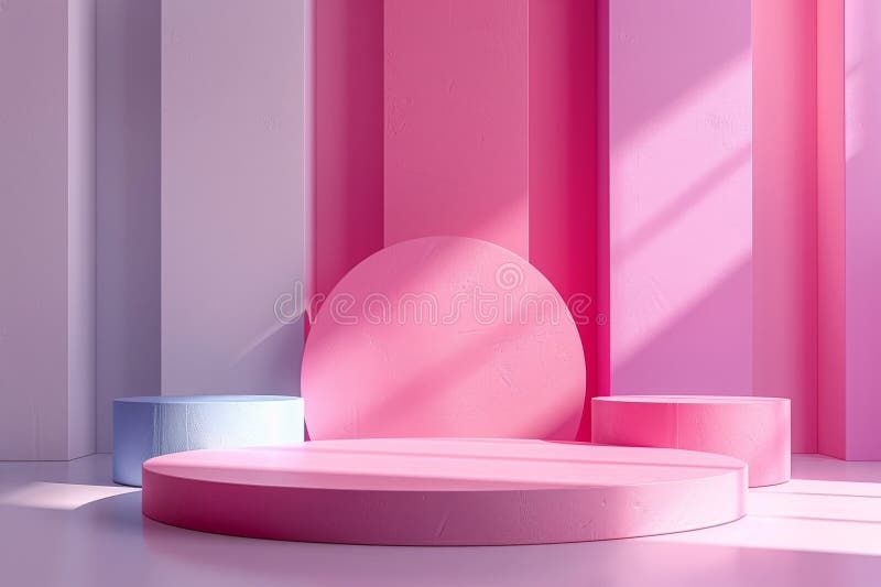 A Pink and Blue Room with a Pink and Blue Wall Stock Photo - Image of ...