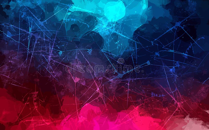 Pink and Blue Scribble Brush Strokes Background. Vector Version Stock ...