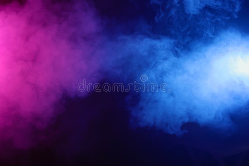 Pink and Blue Smoke on Black Background Stock Image - Image of color ...