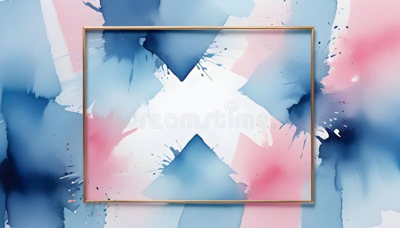 Pink and Blue Square Frame Design on a Clean, Simple Background Stock ...