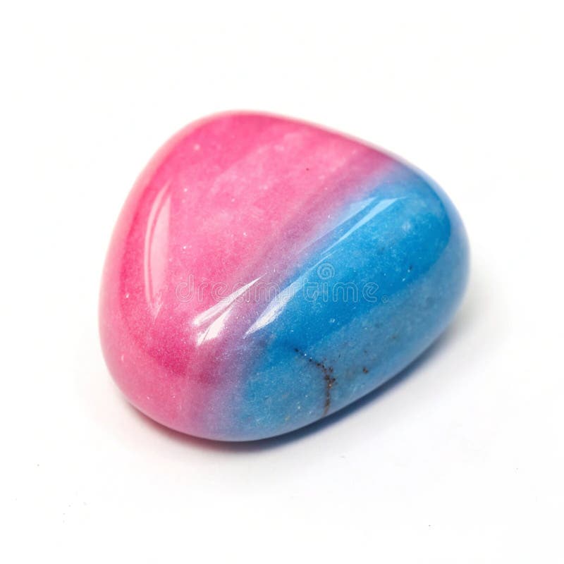 Pink and Blue Stone Isolated on White Background Stock Illustration ...