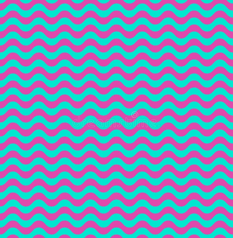 Pink and Blue Waves Seamless Background Stock Vector - Illustration of ...