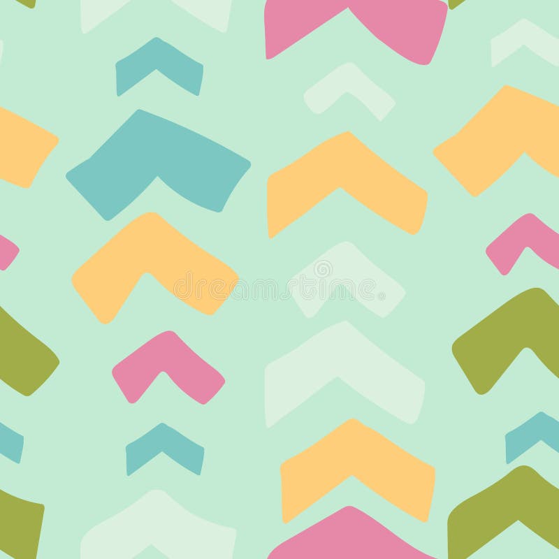 Pink Blue and Yellow Background. Line Texture Seamless Pattern. Arrows ...