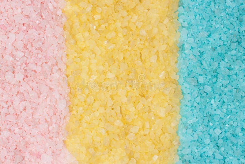 Rainbow Spa Bath Salt Crystals Background Texture Stock Image - Image ...