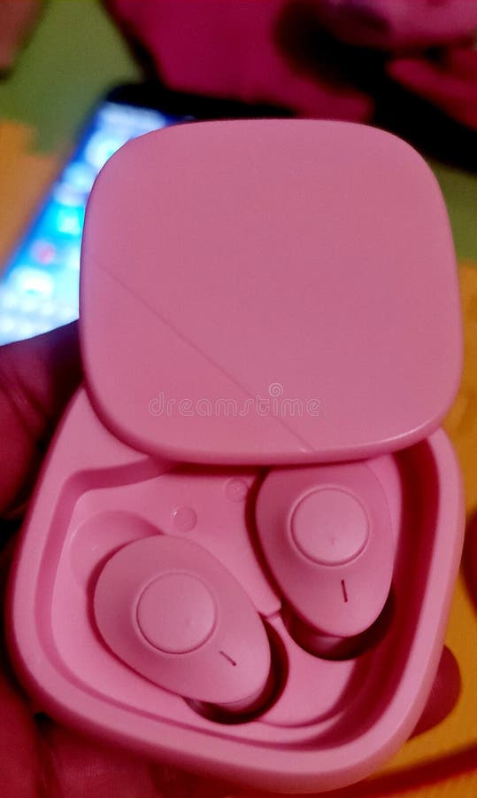 Pink bluetooth headset stock photo. Image of font, bluetooth - 294658226