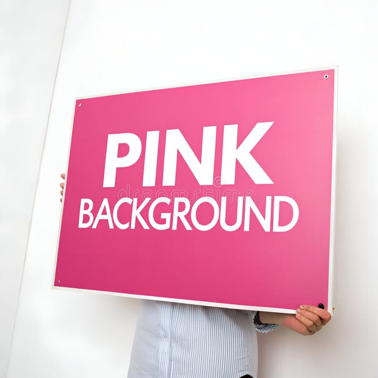 A Pink Board that Says "Pink Background" on it Stock Illustration ...
