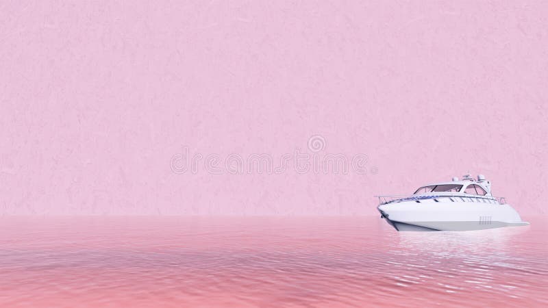 Pink Big Boat, Vector or Color Illustration Stock Vector - Illustration ...