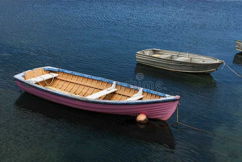 Pink Boat in Sea stock image. Image of ocean, delightful - 48928003