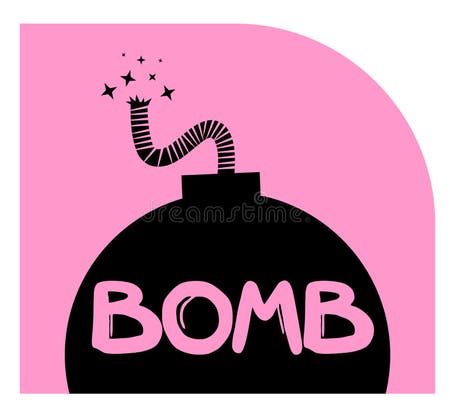 Pink bomb stock vector. Illustration of bullet, dynamite - 29372048