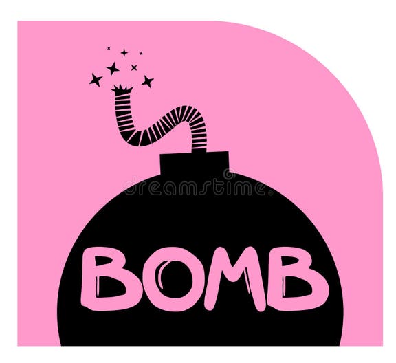 Pink bomb stock vector. Illustration of bullet, dynamite - 29372048