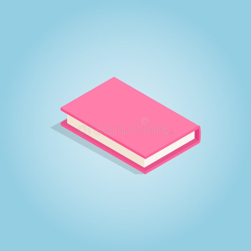 Pink Book or Notebook. Cheerful Cute Cartoon Character. Childrens ...
