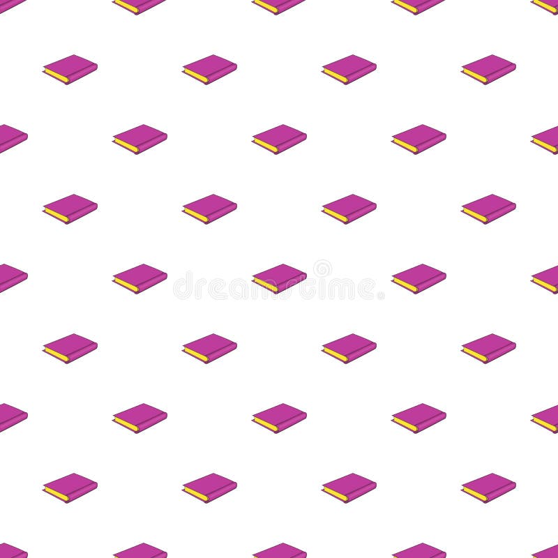 Pink Book Pattern, Cartoon Style Stock Vector - Illustration of ...