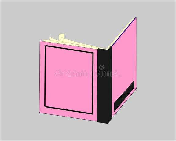 Pink Book Vector Illustration Stock Vector - Illustration of banner ...