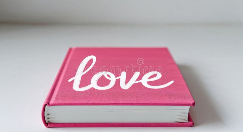 A Pink Book with the Word Love Written on it. Stock Image - Image of ...