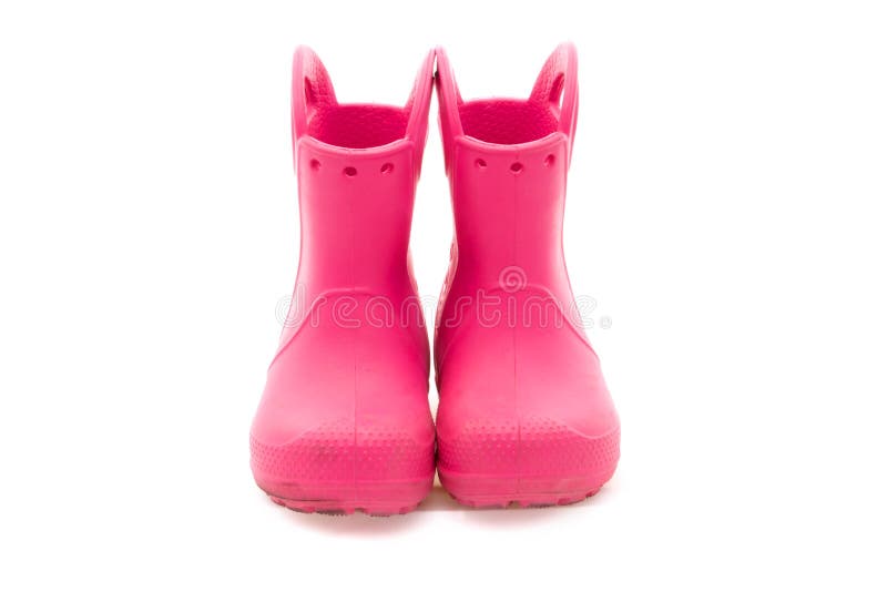 Pink boots stock photo. Image of color, field, plastic - 40765222