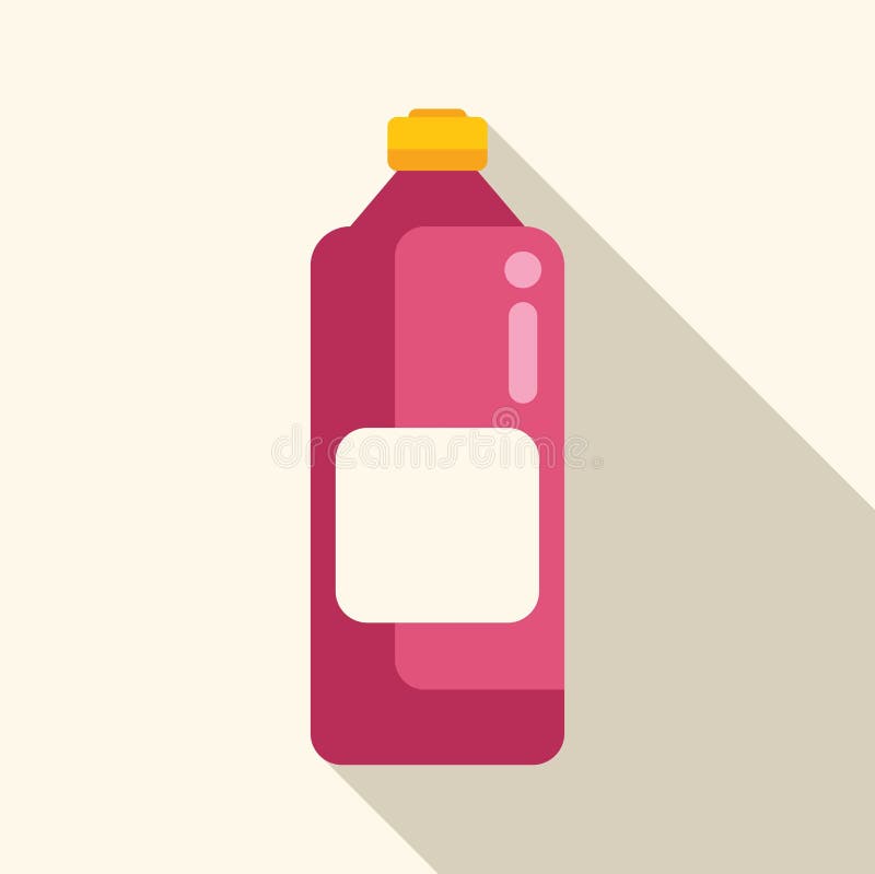 Pink Bottle with Yellow Cap Casting a Shadow Stock Vector ...