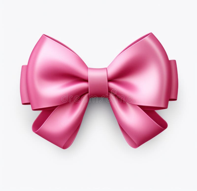 Pink Bow in the Shape of a Bow Stock Photo - Image of accessory, knot ...