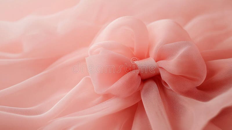 A Pink Bow on Soft Fabric Drapery Stock Illustration - Illustration of ...