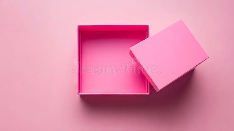 A Pink Box on a Pink Background Stock Photo - Image of interior, pink ...