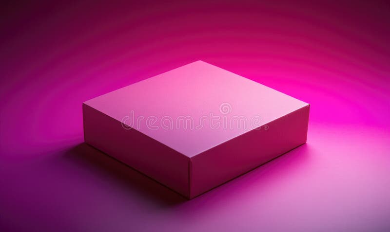 A Pink Box is on a Pink Background Stock Illustration - Illustration of ...