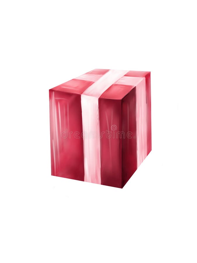 Pink box isolated on white stock illustration. Illustration of isolated ...