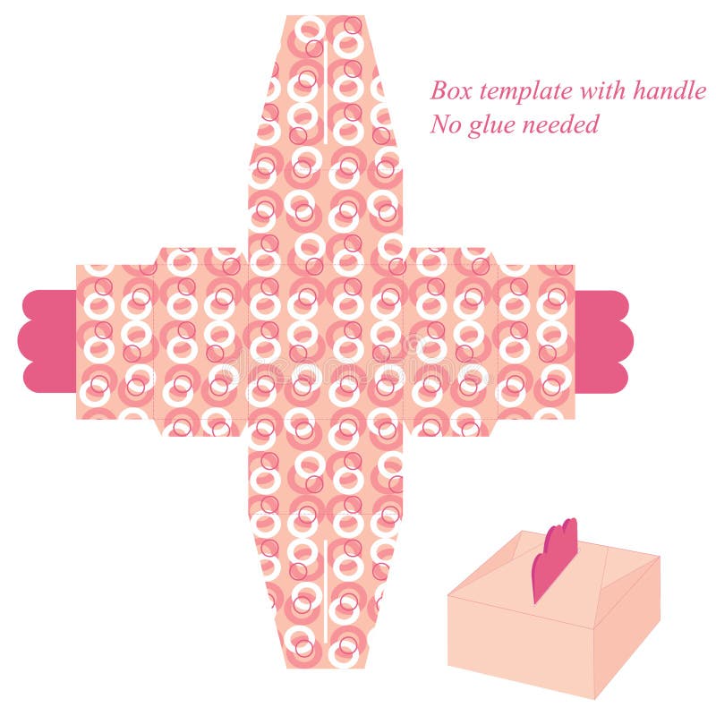 Interesting Box Template, Blank and with Design Stock Vector ...