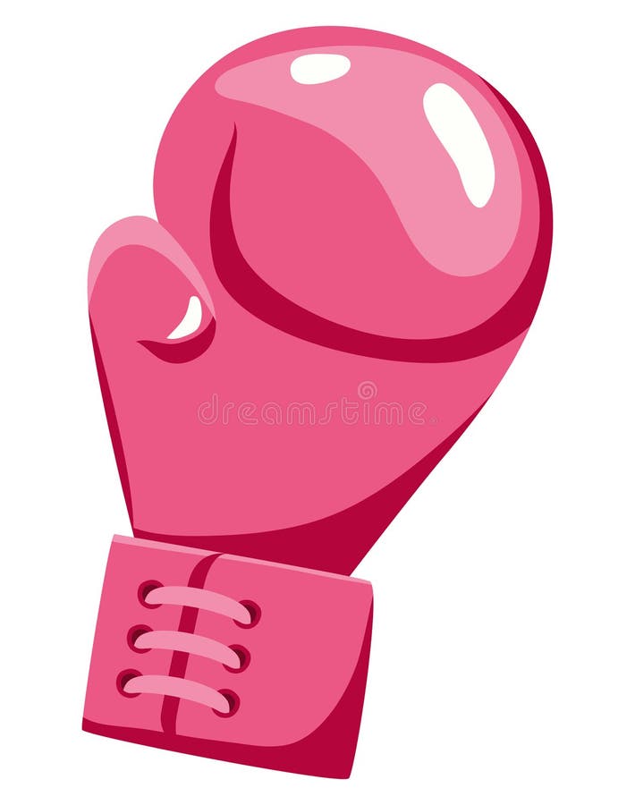 Pink boxing glove stock vector. Illustration of pink - 265627162
