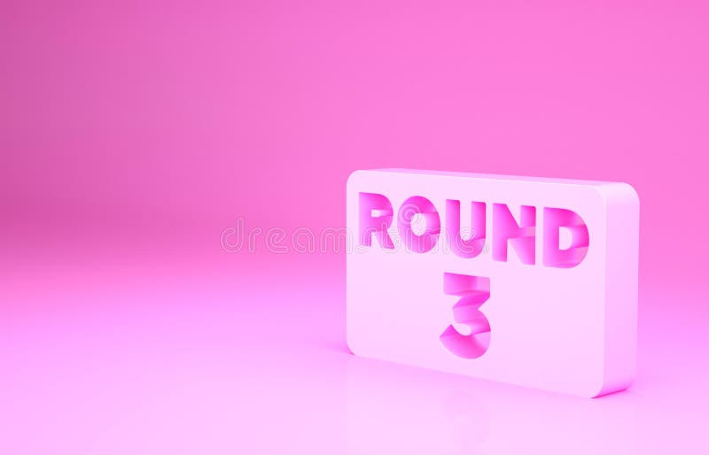Pink Boxing Ring Board Icon Isolated on Pink Background. Minimalism ...
