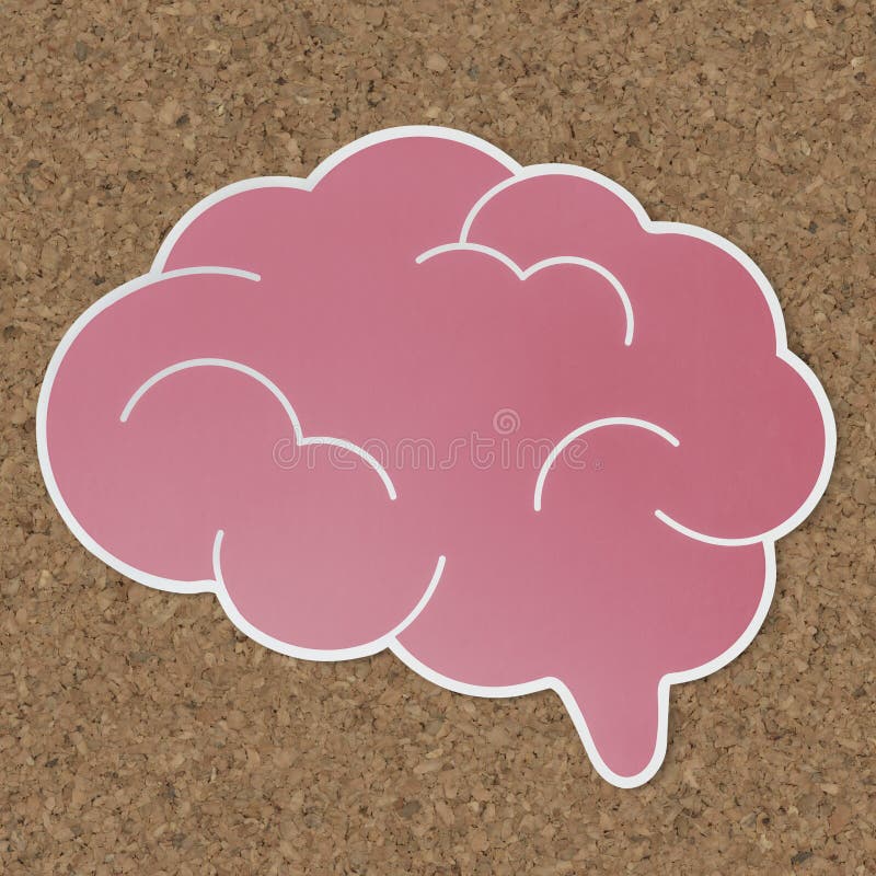 Pink Brain Creative Ideas Icon Stock Illustration - Illustration of ...