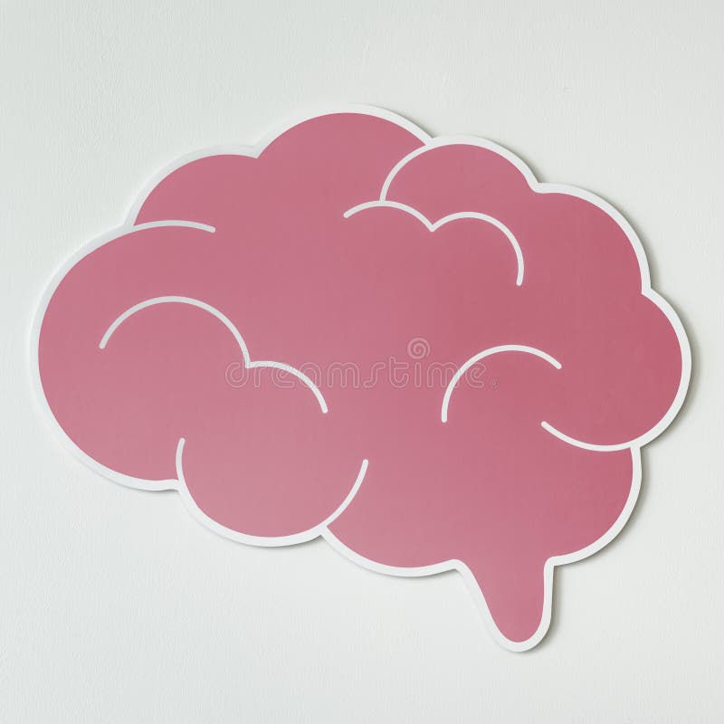 Pink Brain Creative Ideas Icon Stock Illustration - Illustration of ...