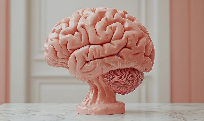 AI-Generated Brain Model stock illustration. Illustration of ...