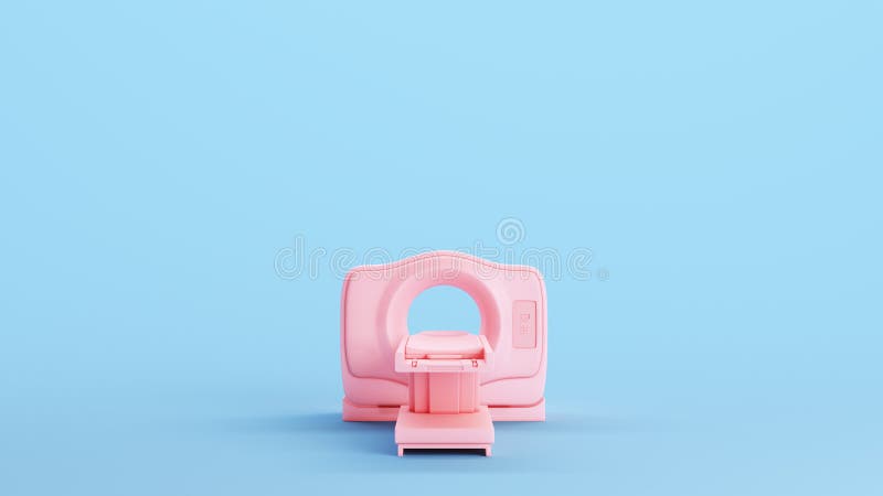 Pink Brain Scanner Computerized Tomography X-Ray Imaging Technique ...