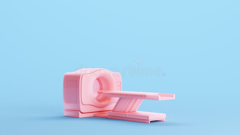 Pink Brain Scanner Computerized Tomography X-Ray Imaging Technique ...