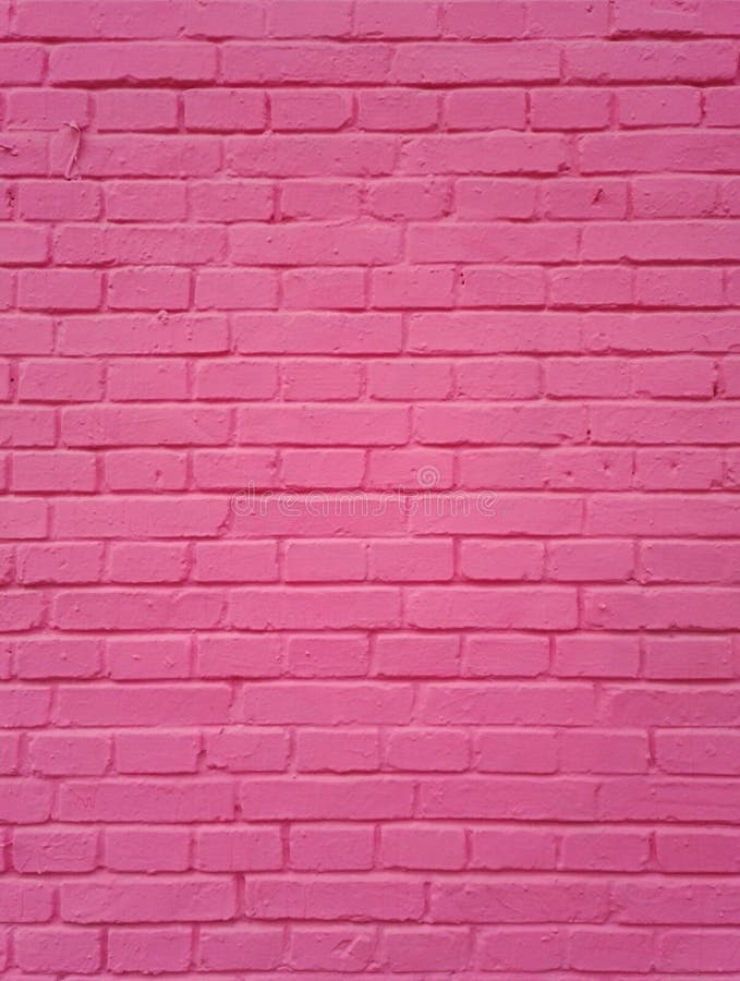 Pink Brick Building Wall. Interior Of A Modern Loft. Stock Image ...