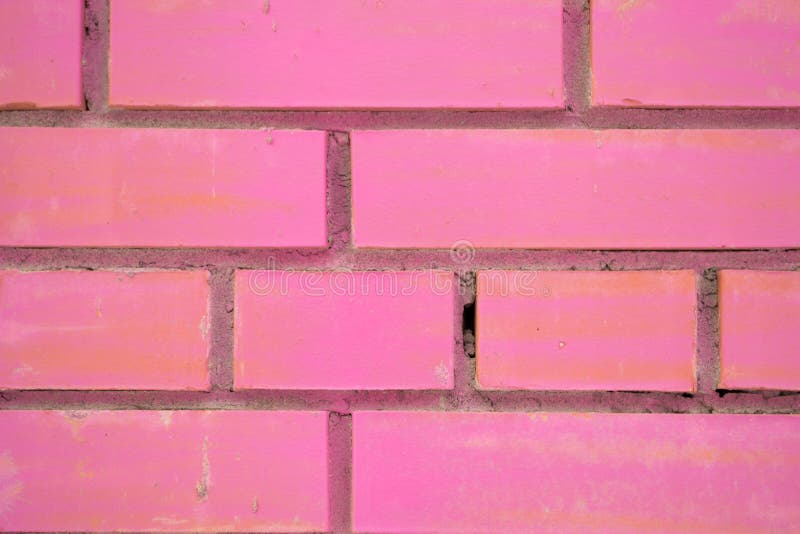 Pink Brick Wall stock photo. Image of boredom, black - 50176258