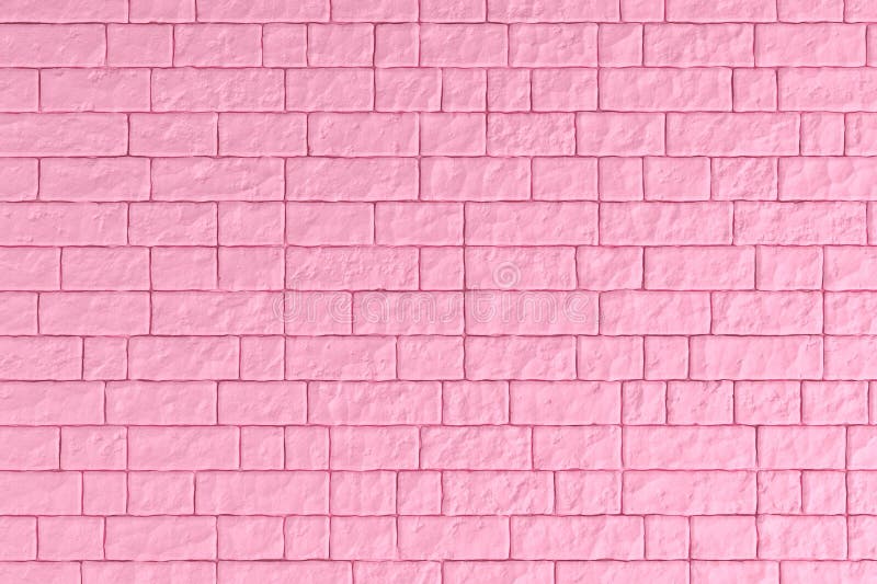 A Pink Brick Wall. 3D Illustration Stock Illustration - Illustration of ...