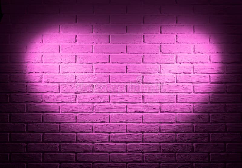 Pink Brick Wall with Heart Shape Light Effect and Shadow, Abstract ...
