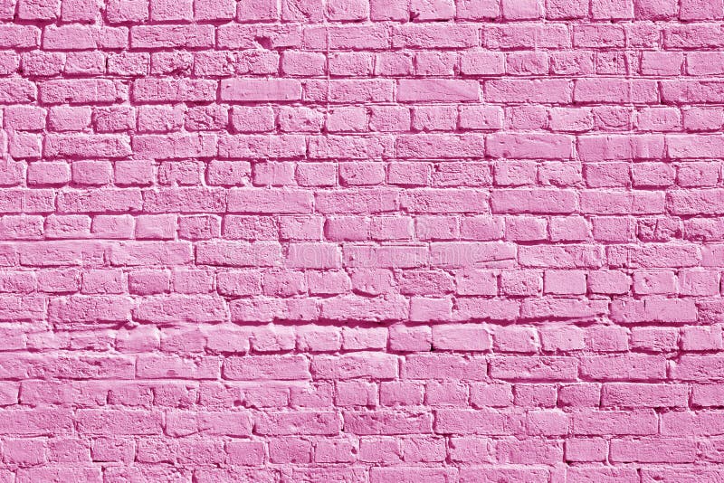 Pink Brick Wall. Loft Interior Design Stock Photo - Image of structure ...