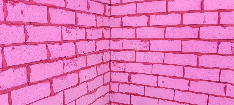 Pink Brick Wall Texture Blank Background, Sweet Grunge Wallpaper Stock ...