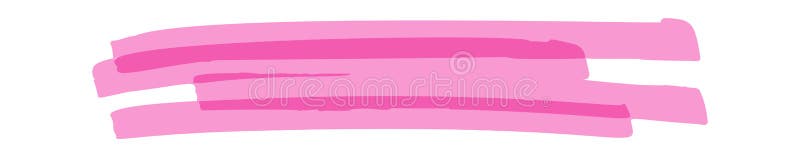 Pink Brush Stroke Marker Highlight Stock Illustration - Illustration of ...