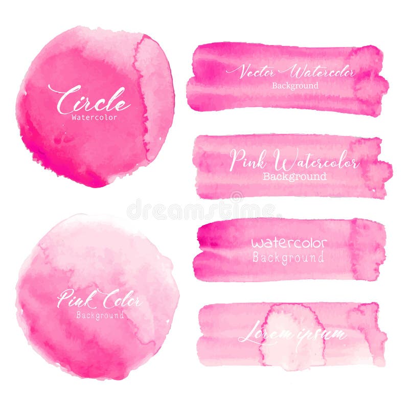 Pink Brush Stroke Isolated on White Background. Stock Vector ...