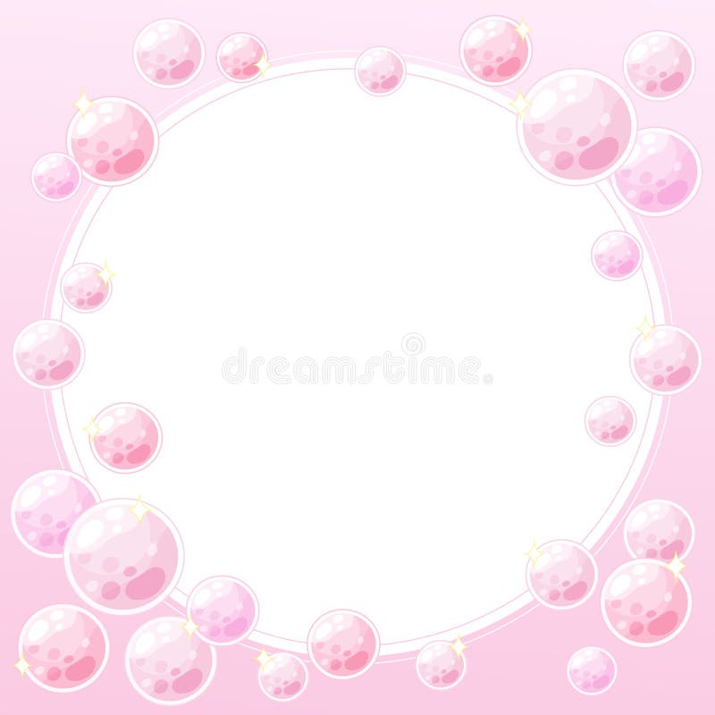 Pink bubble party frame 1 stock illustration. Illustration of ...