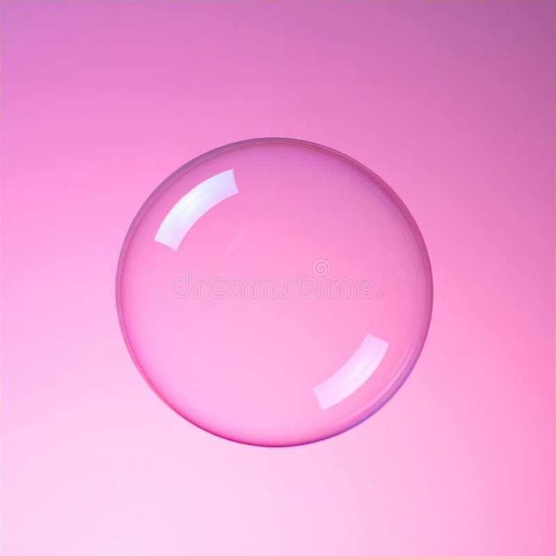 Pink Bubble on Pastel Background Stock Illustration - Illustration of ...