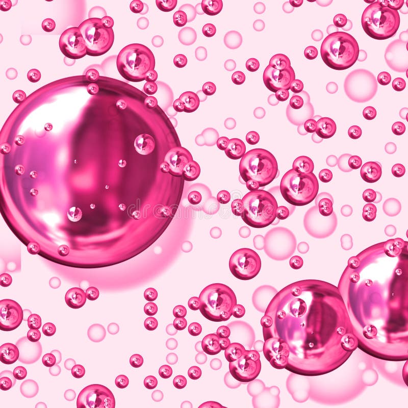 Pink Bubbles Design Elements Stock Illustration - Illustration of clean ...