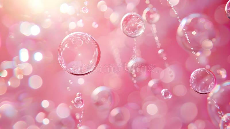 Pink Bubbles Abstract Background Illustration Stock Illustration ...