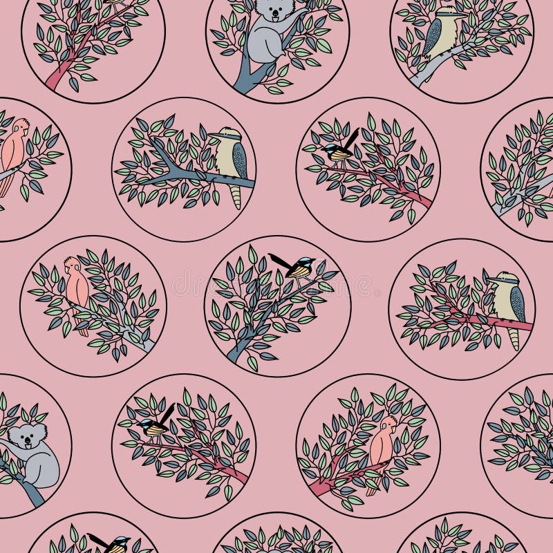 Pink Bubbles with Animal Themed Seamless Repeating Pattern. Stock ... Pink Bubbles with Animal Themed Seamless Repeating Pattern. Stock ...