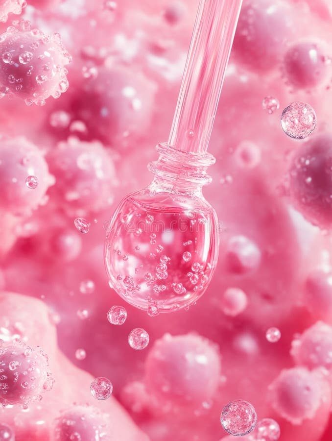 Pink Bubbles and Droplet stock photo. Image of colorful - 359699910